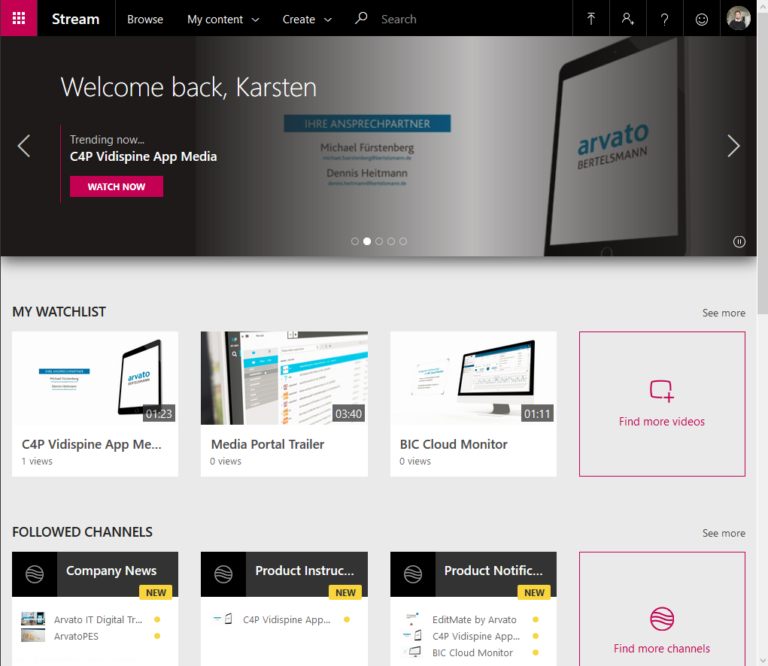 Microsoft Stream – How to organize my videos – ..:: I like SharePoint
