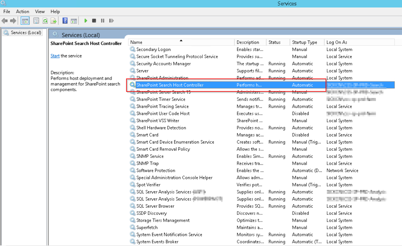 SharePoint Search Errror – Search Host Controller not started – ..:: I like SharePoint