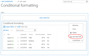 Conditional formatting of listviews in SharePoint – ..:: I like SharePoint